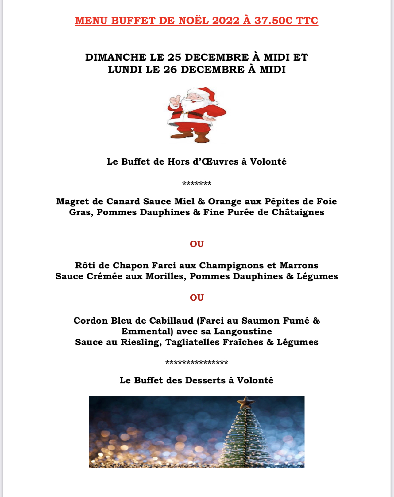 Plat du Jour - Restaurant au Boeuf Rouge