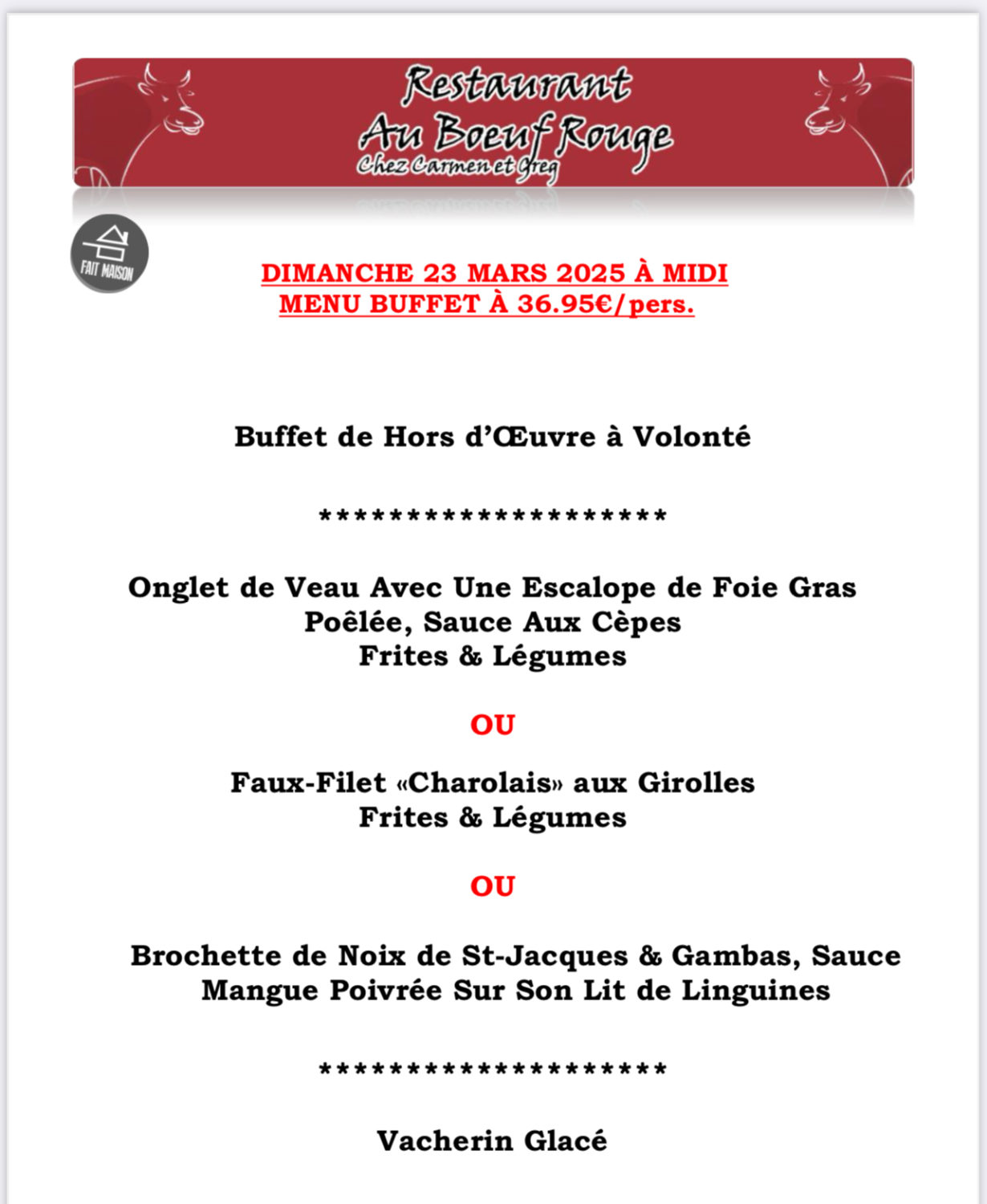 Le Restaurant - Restaurant au Boeuf Rouge